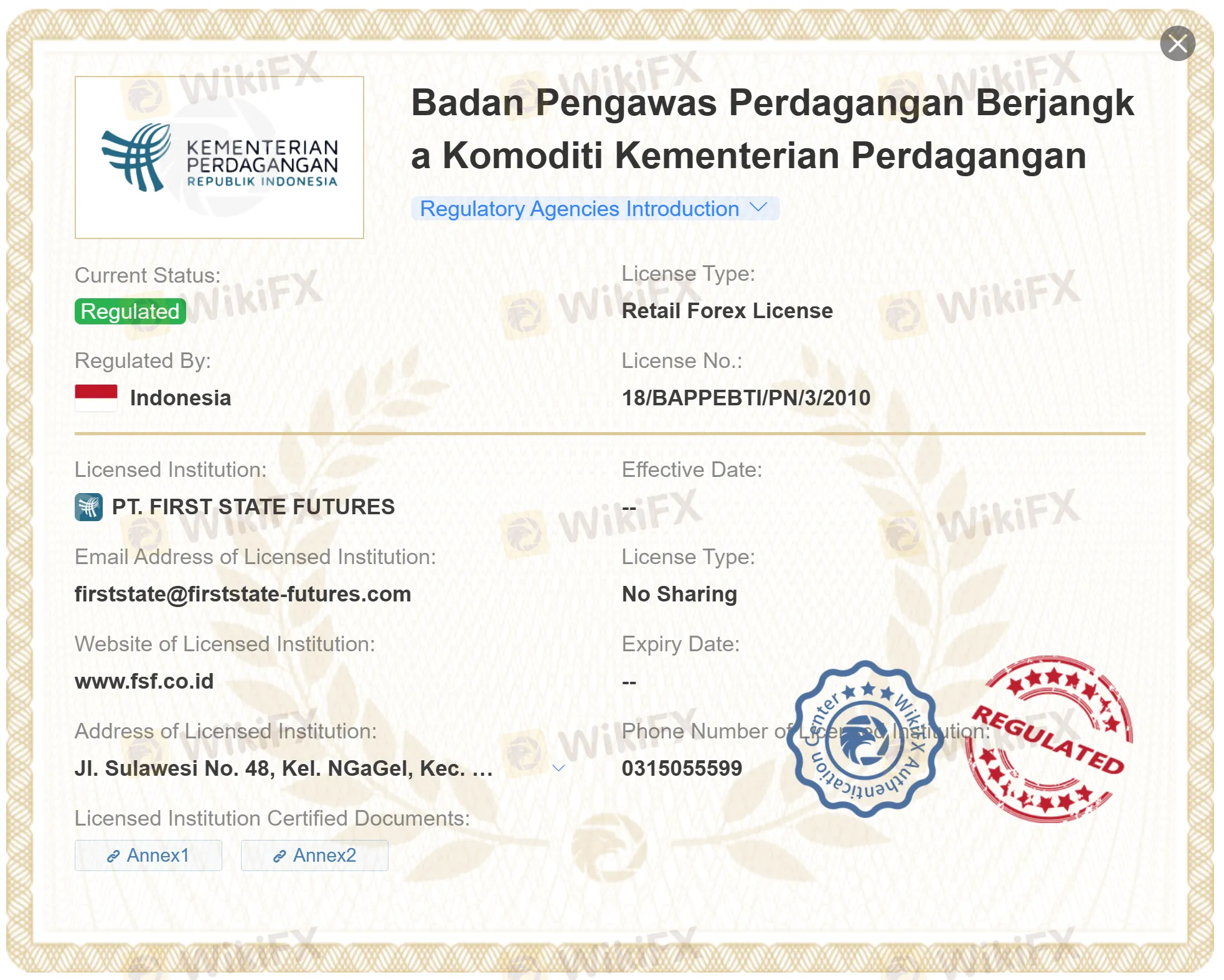 First State Futures-ข้อมูลข่าวสาร-WikiFX